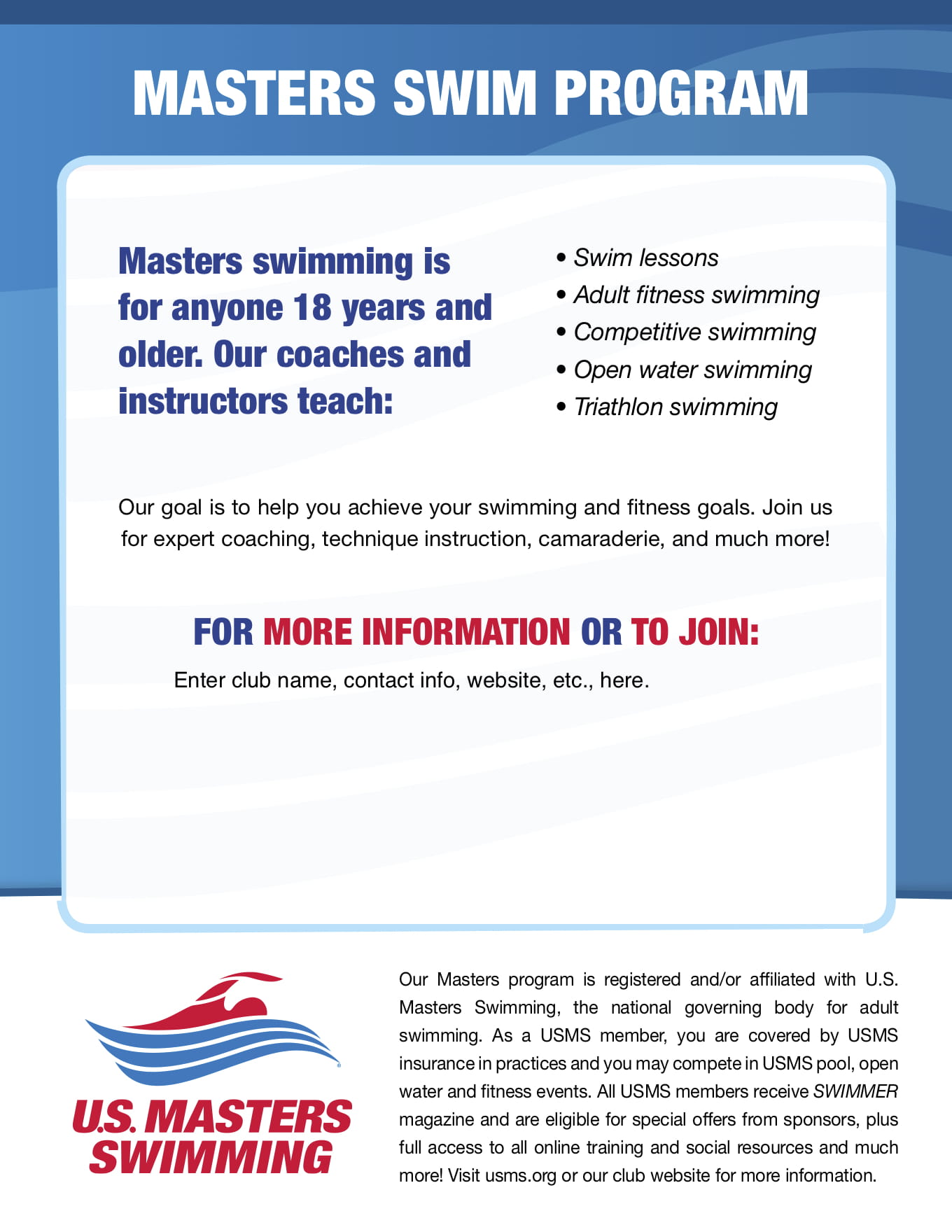 Program Resources | U.S. Masters Swimming